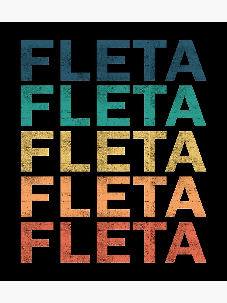 Póster «Camiseta con nombre de Fleta - Fleta Vintage Retro Camiseta con ...