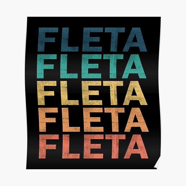 Póster «Camiseta con nombre de Fleta - Fleta Vintage Retro Camiseta con ...
