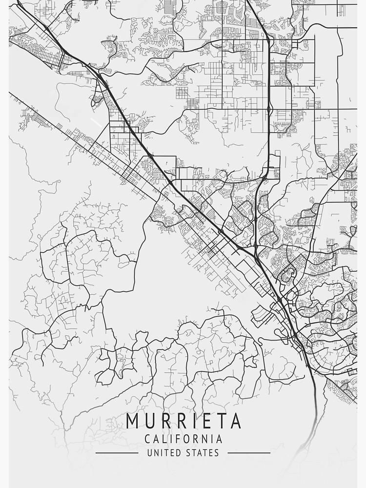"Murrieta - California - US Gray City Map" Sticker for Sale by ...