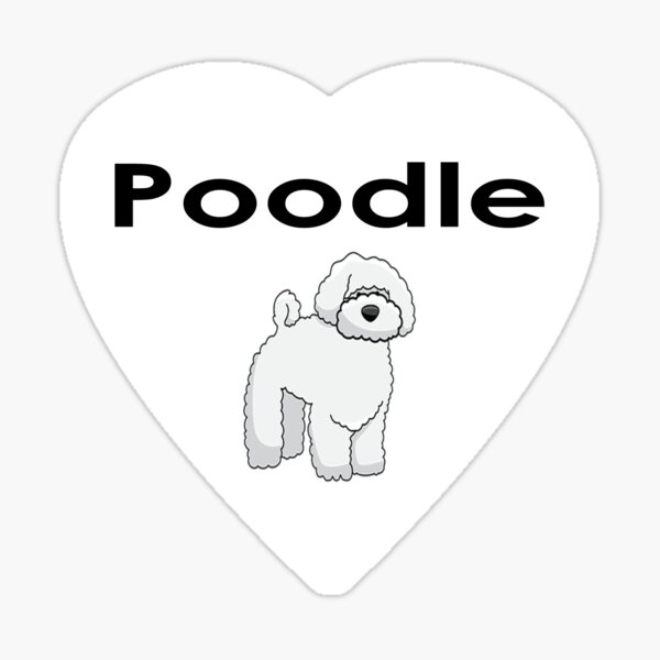 "Poodle Love Sticker" Sticker by deanworld | Redbubble