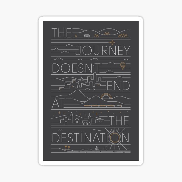 "The Journey" Sticker for Sale by thepapercrane | Redbubble