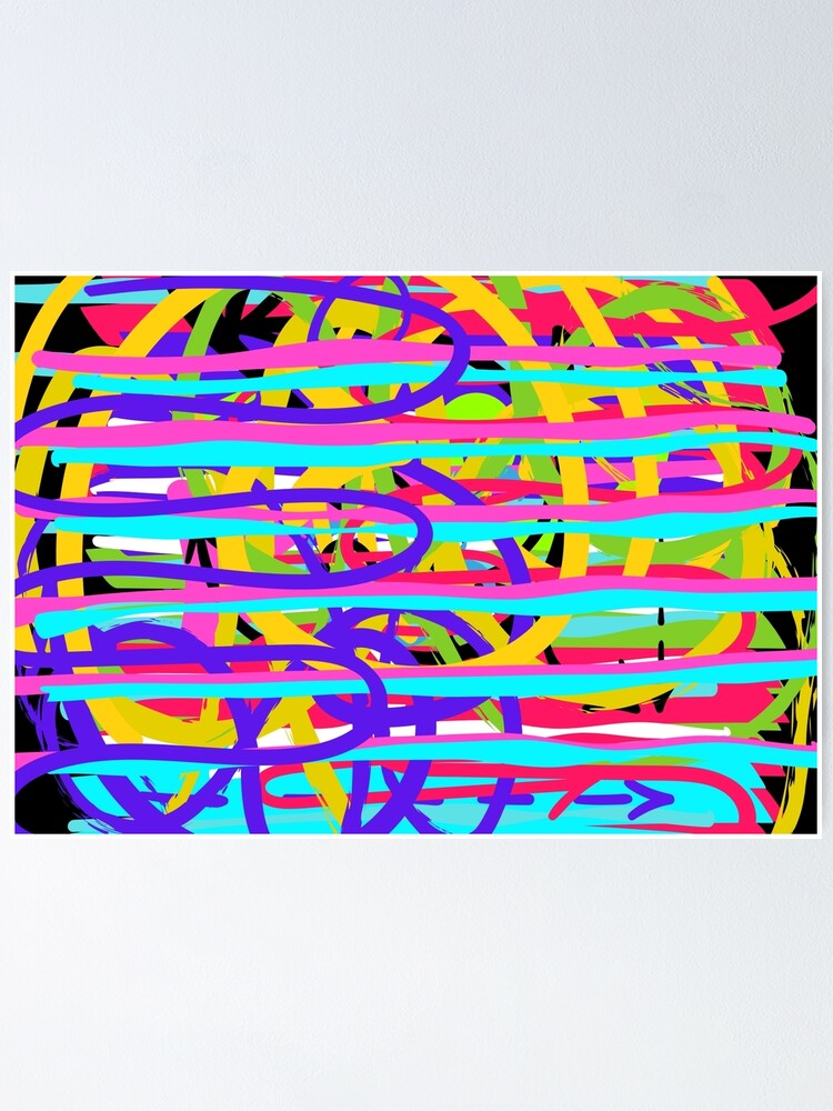 "GRAFFITI SWIRL HORIZONTAL " Poster by EllieMonroe | Redbubble