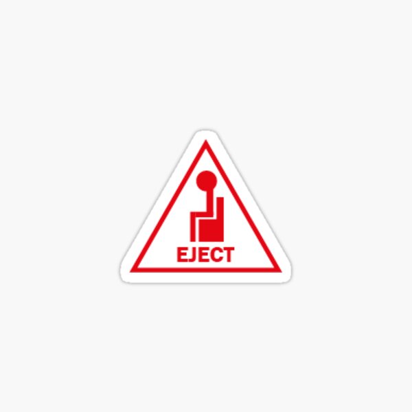 "Eject Button Red (For Car)" Sticker for Sale by StefanCgraphics ...