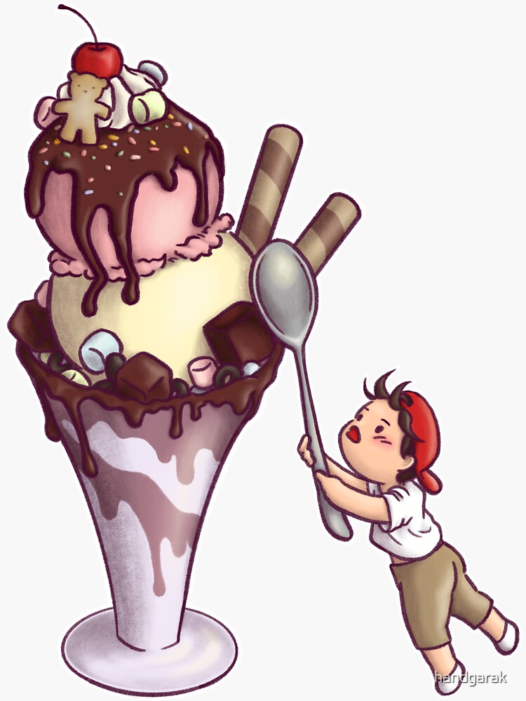"Parfait Boy" Sticker for Sale by handgarak | Redbubble