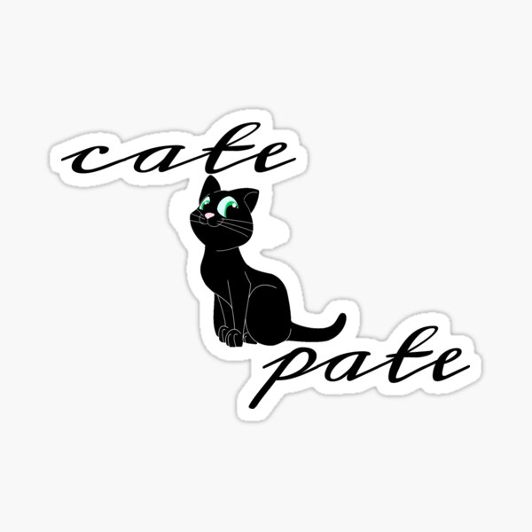 "cate pate " Sticker for Sale by Faust-design | Redbubble