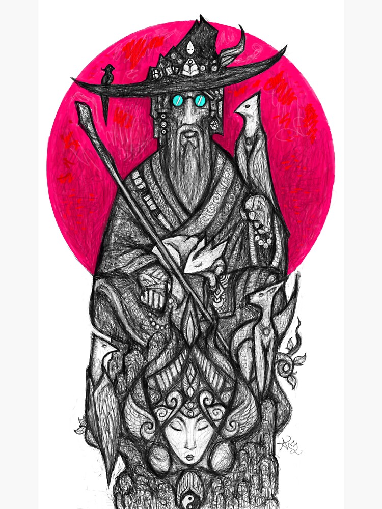 "Red Wizard" Sticker for Sale by ATWartist | Redbubble
