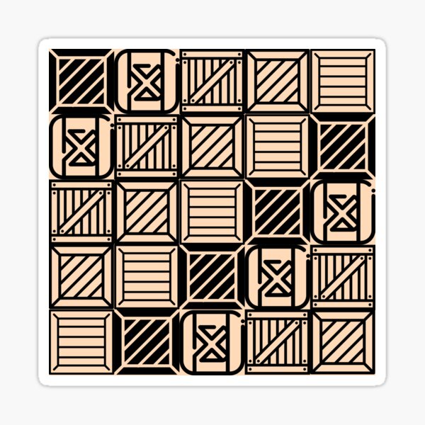 "Crates Box Design" Sticker for Sale by VersatileShop01 | Redbubble