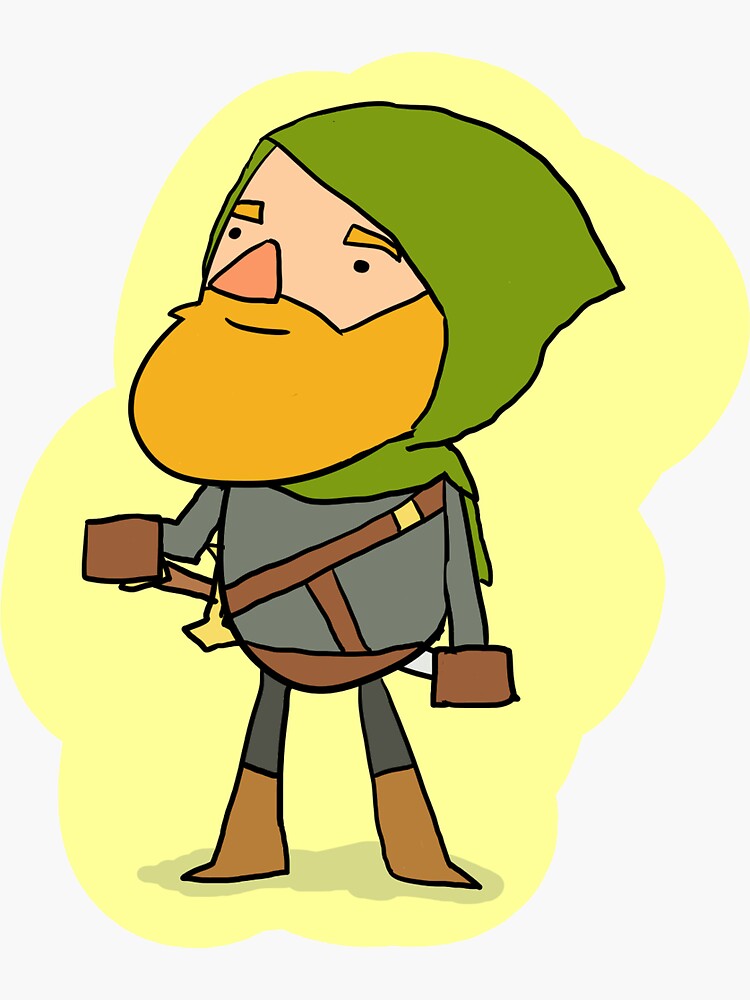 "Brawlhalla - Roland the Hooded" Sticker by Clunse | Redbubble
