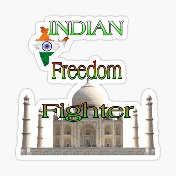 "Indian freedom fighter" Sticker for Sale by MeryemOD | Redbubble