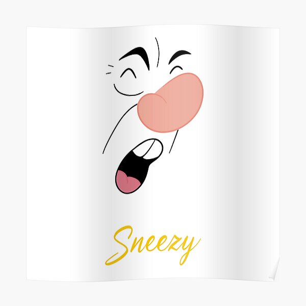 "Sneezy Dwarf " Poster for Sale by ShutterStudios | Redbubble