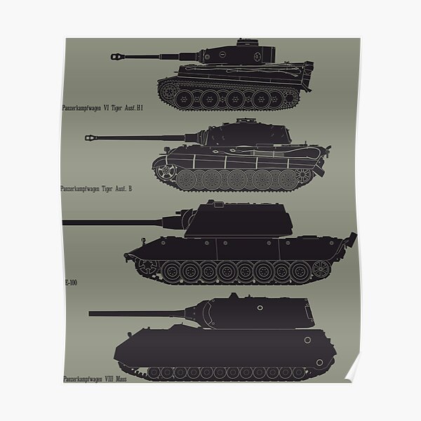 "German heavy tanks" Poster by FAawRay | Redbubble