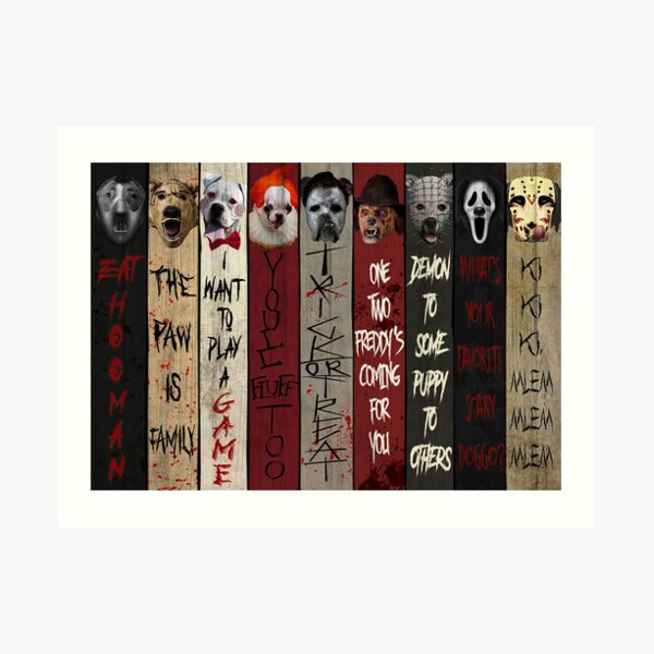 "Dog Horror Movies Poster Halloween Costume Gift - Horror Movies Poster ...