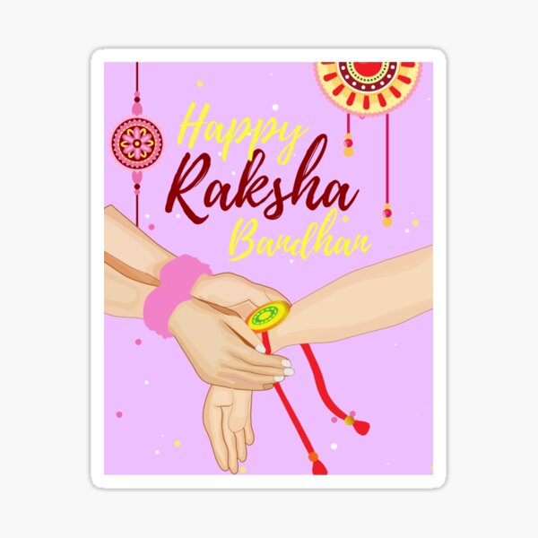 "Happy raksha bandhan greeting, rakhi special" Sticker for Sale by ...