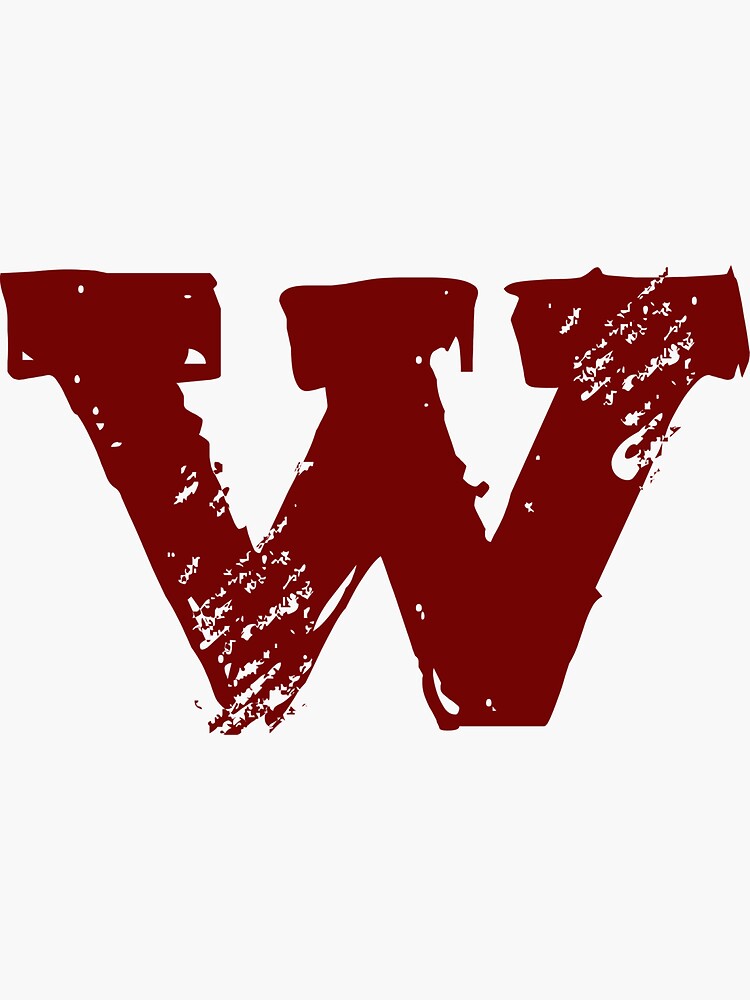 "Letter W - Red" Sticker for Sale by agnartgallery | Redbubble