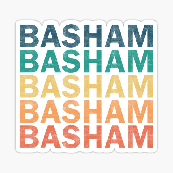 Pegatina «Camiseta con nombre de Basham - Camiseta de artículo de ...