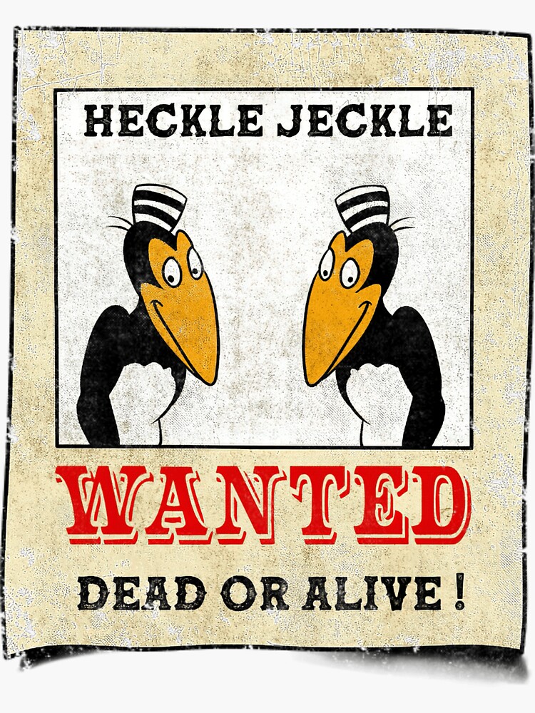 "Heckle And Jeckle " Sticker for Sale by exercisejournal | Redbubble