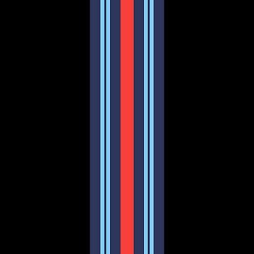 "Martini Racing Stripe Black" Sticker for Sale by ElseWorldDesign ...