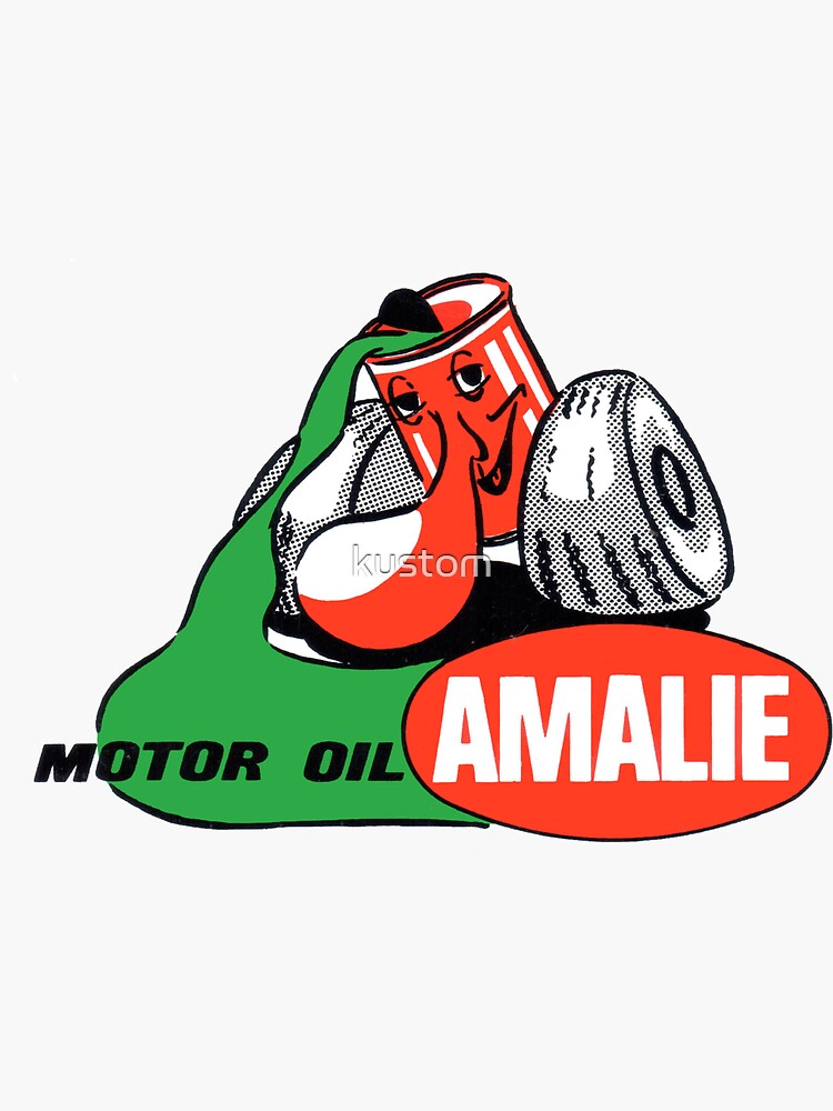 "Vintage Amalie Motor Oil " Sticker for Sale by kustom | Redbubble