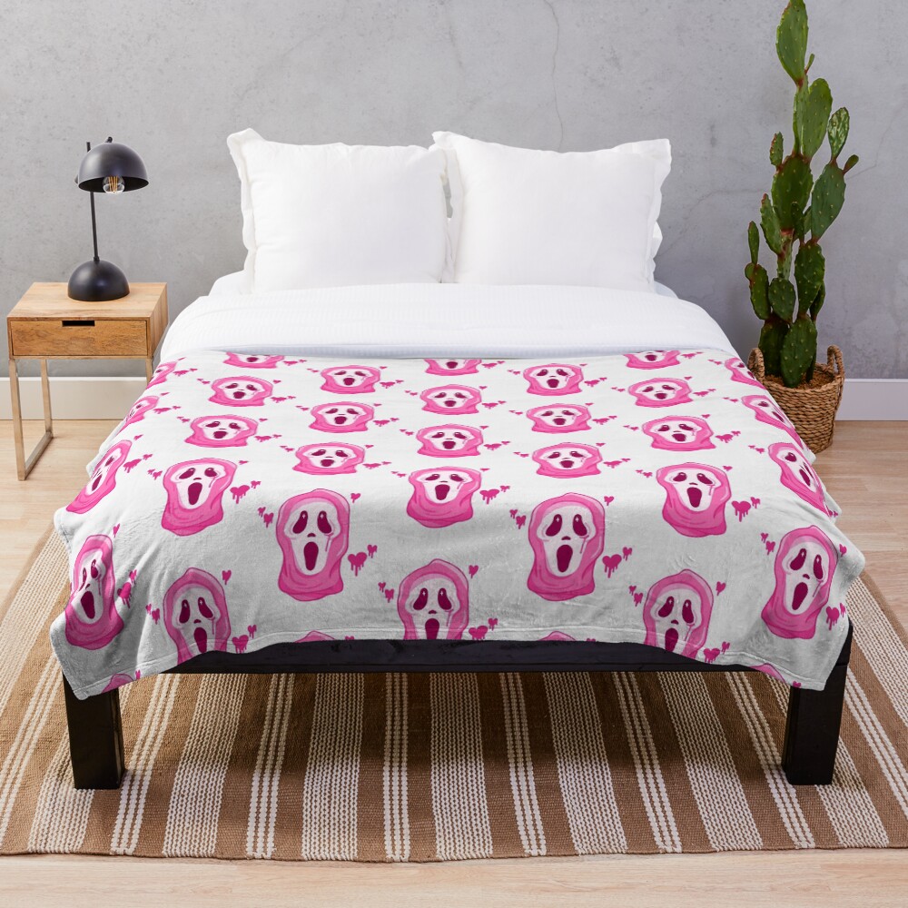 "Pink Pastel Ghostface| Perfect Gift| Ghostface gift" Throw Blanket for ...