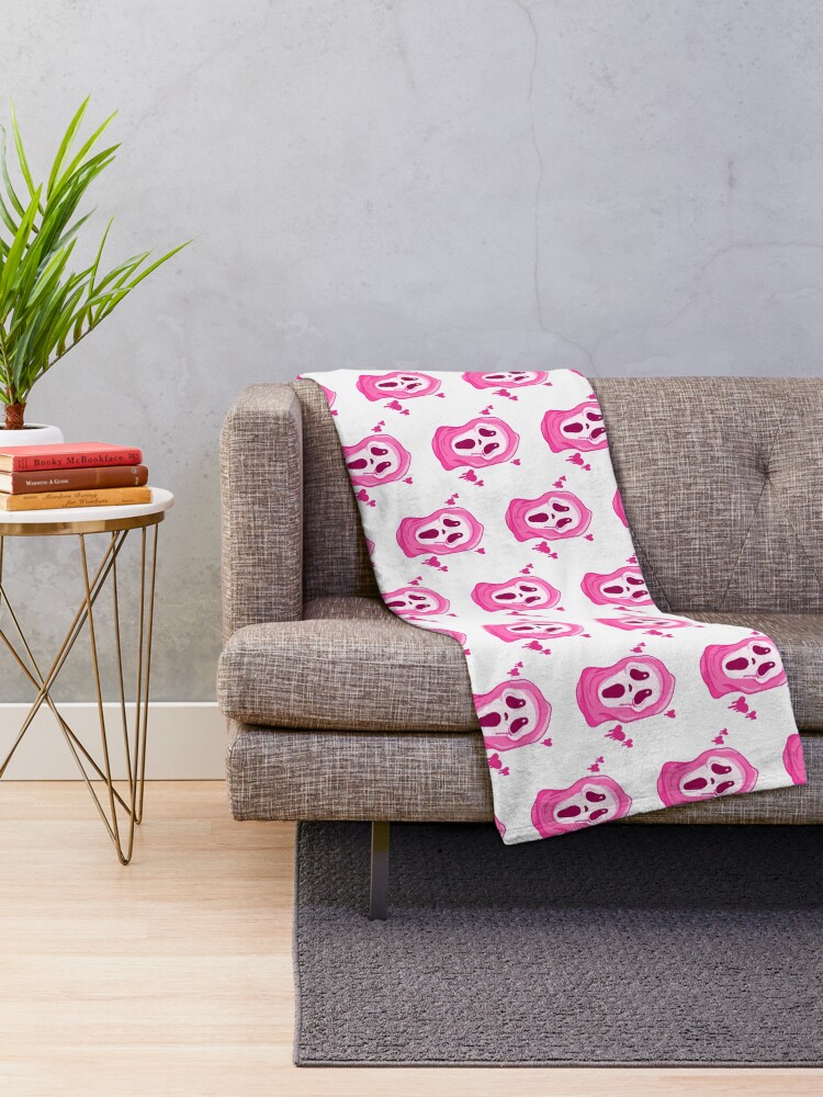 "Pink Pastel Ghostface| Perfect Gift| Ghostface gift" Throw Blanket for ...