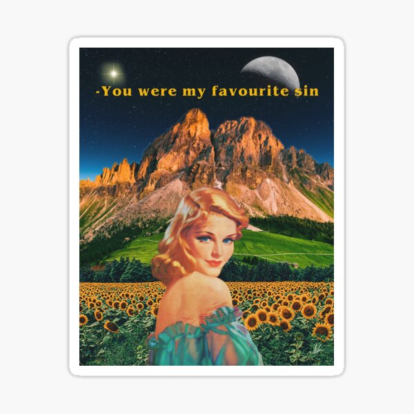 "You were my favorite sin" Sticker for Sale by artbydre | Redbubble
