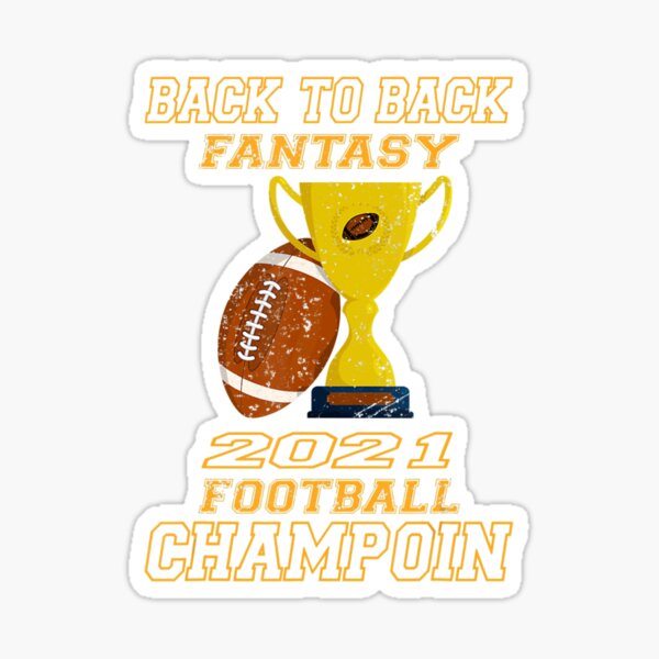 "Back To Back Champion Fantasy Football Draft" Sticker for Sale by ...