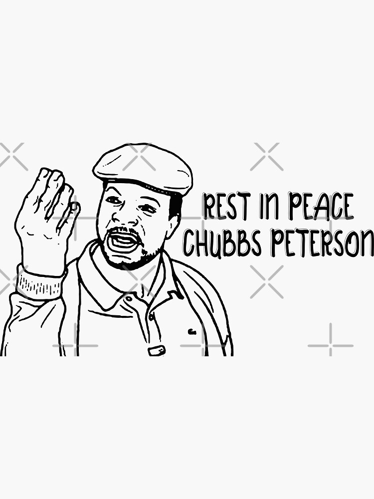 "Rest In Peace Chubbs Peterson - Happy Art Gilmore" Sticker for Sale by ...