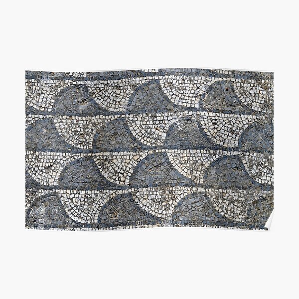"Wavy Pattern - Ancient Roman Mosaic" Poster for Sale by AngeloDeVal ...