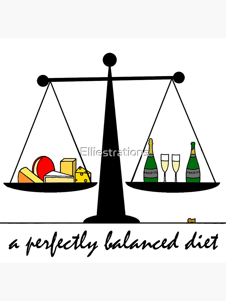 "Perfectly Balanced Diet" Sticker for Sale by Elliestrations | Redbubble