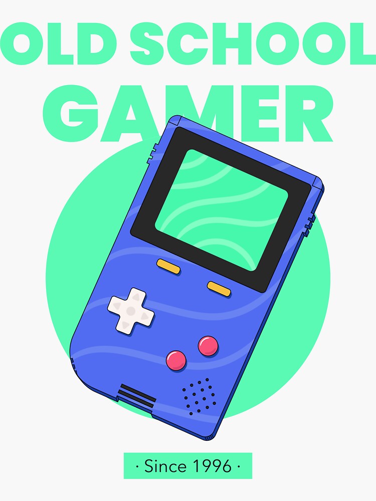 "Old School Gamer Design" Sticker for Sale by Artpace | Redbubble
