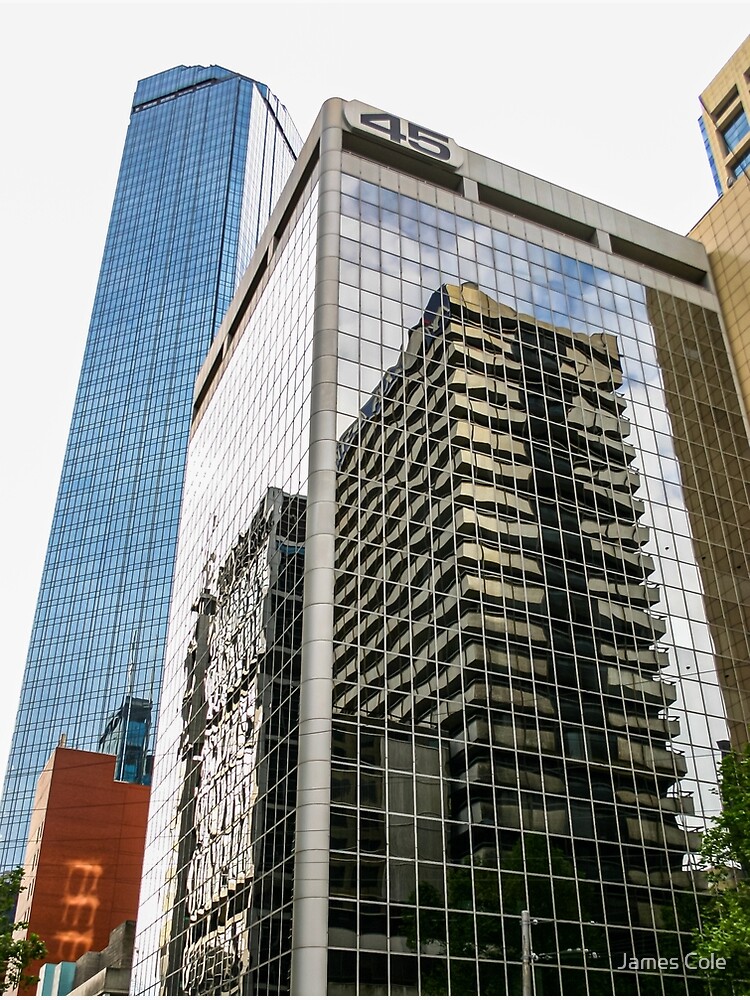 "High-rise glass towers reflecting the city buildings" Poster by James ...