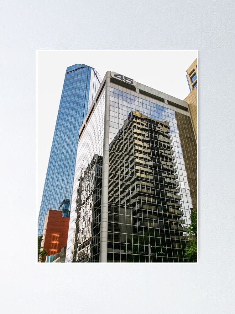 "High-rise glass towers reflecting the city buildings" Poster by James ...
