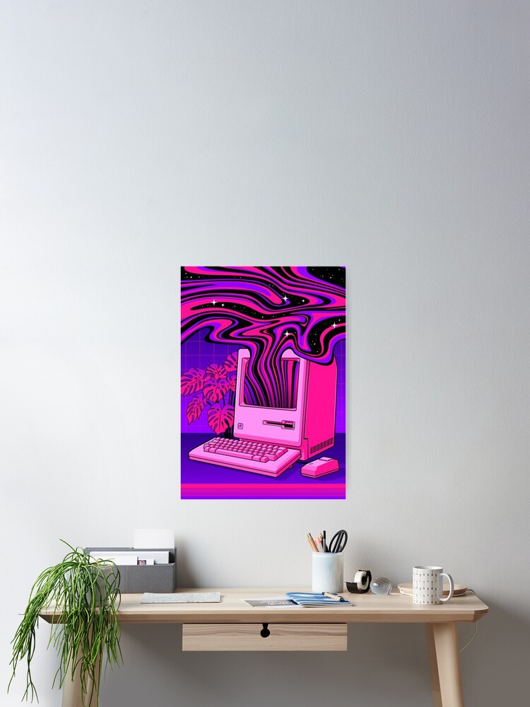 "Macintosh Vaporwave Lean Retro 80's" Poster by Ratenight | Redbubble