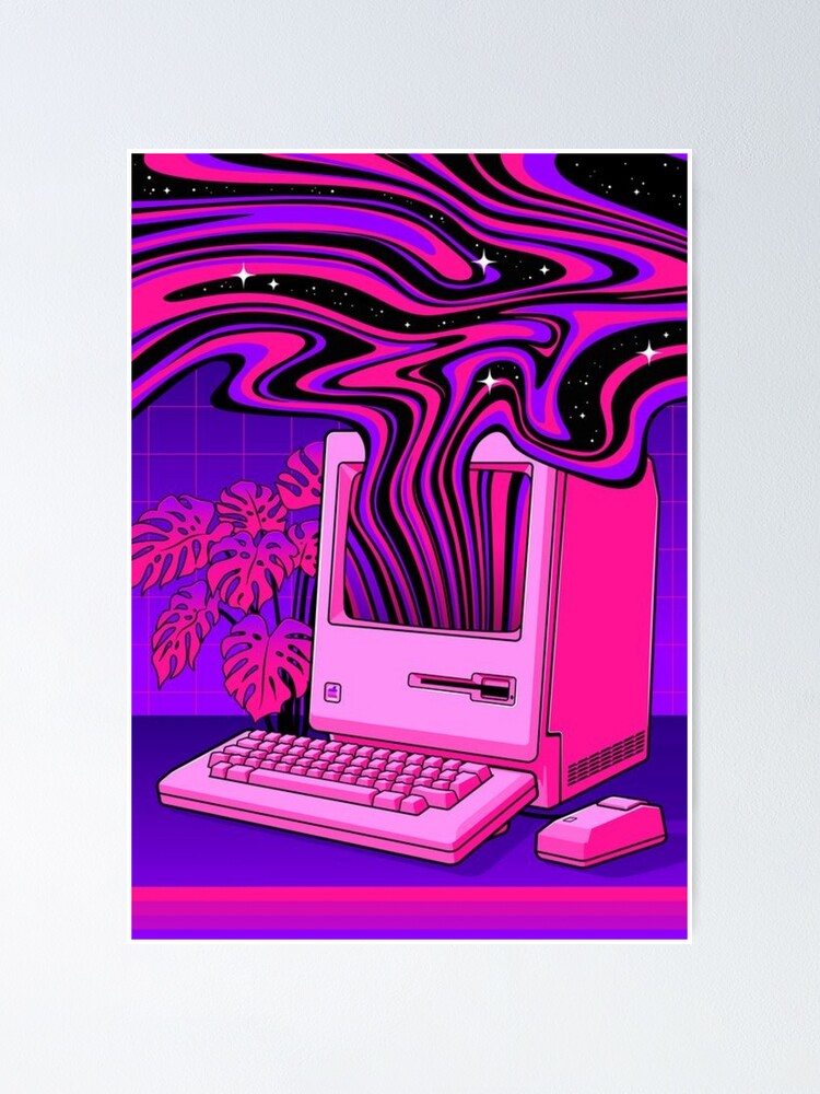 "Macintosh Vaporwave Lean Retro 80's" Poster by Ratenight | Redbubble