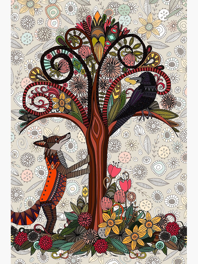 "fox and crow" Greeting Card for Sale by scrummy | Redbubble