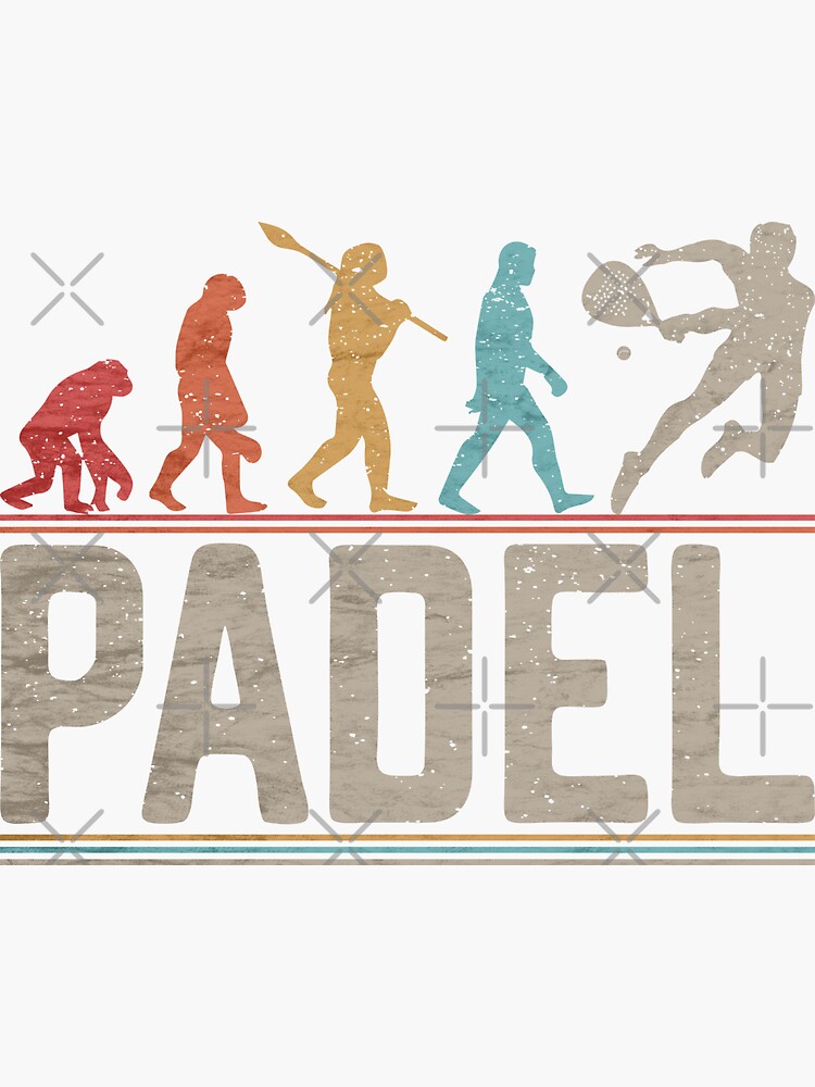 "Padel Evolution of Man Vintage Funny Padel Player" Sticker for Sale by ...