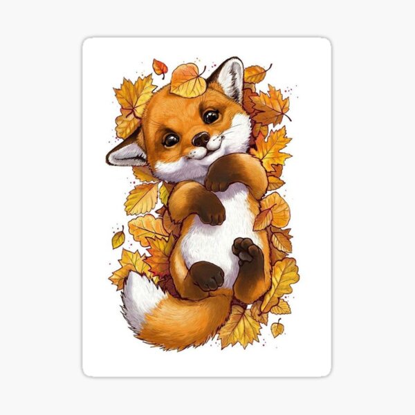"chibi fox " Sticker for Sale by Marshadminor | Redbubble