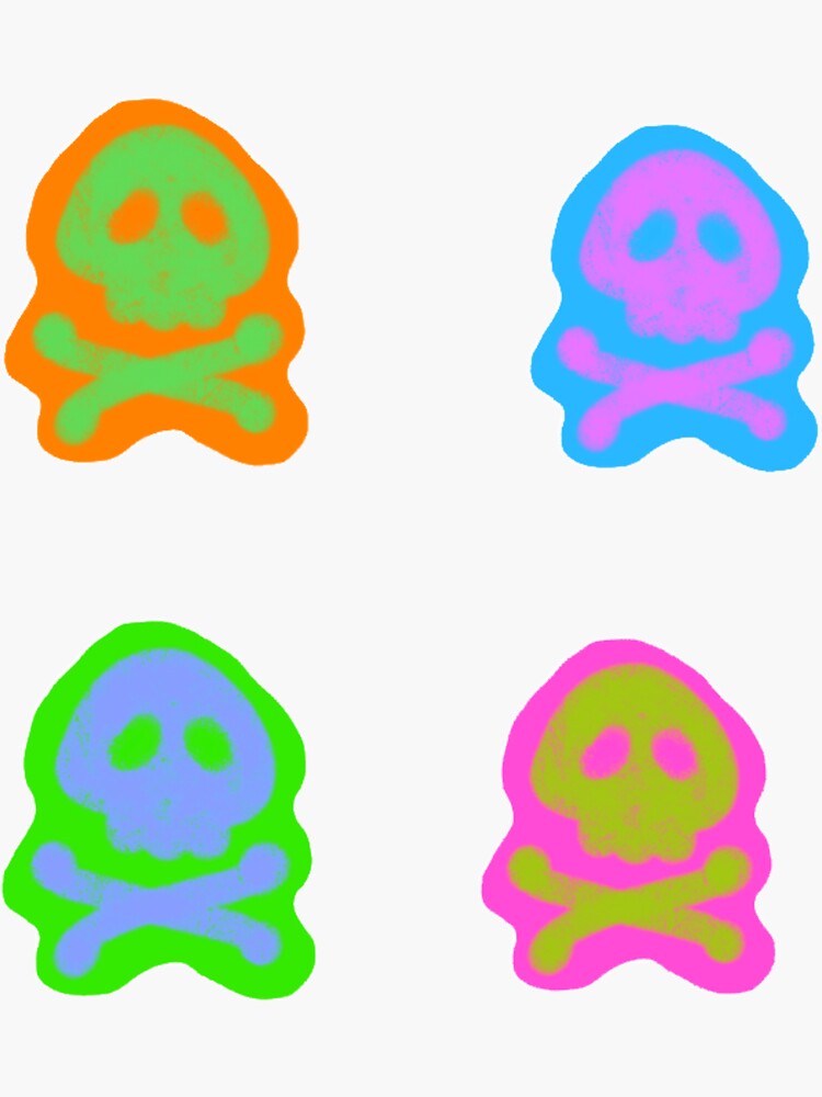 "y2k indie skull stickers" Sticker for Sale by odiegrace | Redbubble