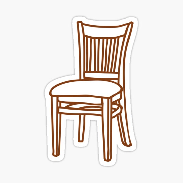 "Wooden Chair" Sticker for Sale by Roam-Designs | Redbubble