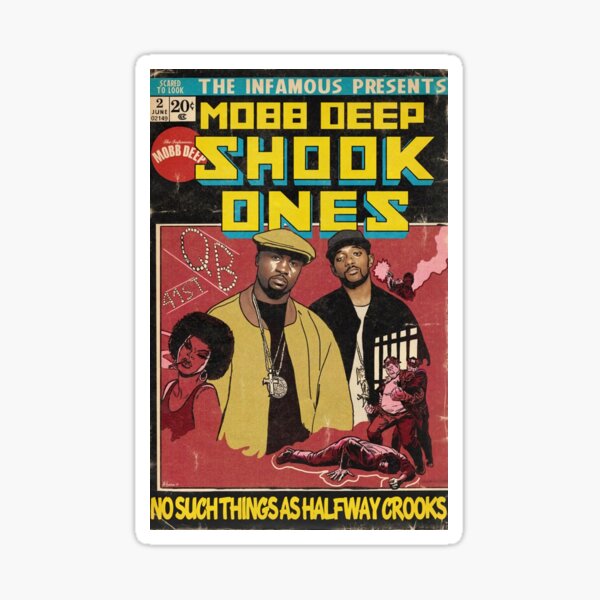 "Mobb Deep - Shook Ones Comic Book Parody Poster" Sticker for Sale by ...