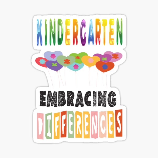 "Kindergarten Embracing differences " Sticker for Sale by anassinoart ...
