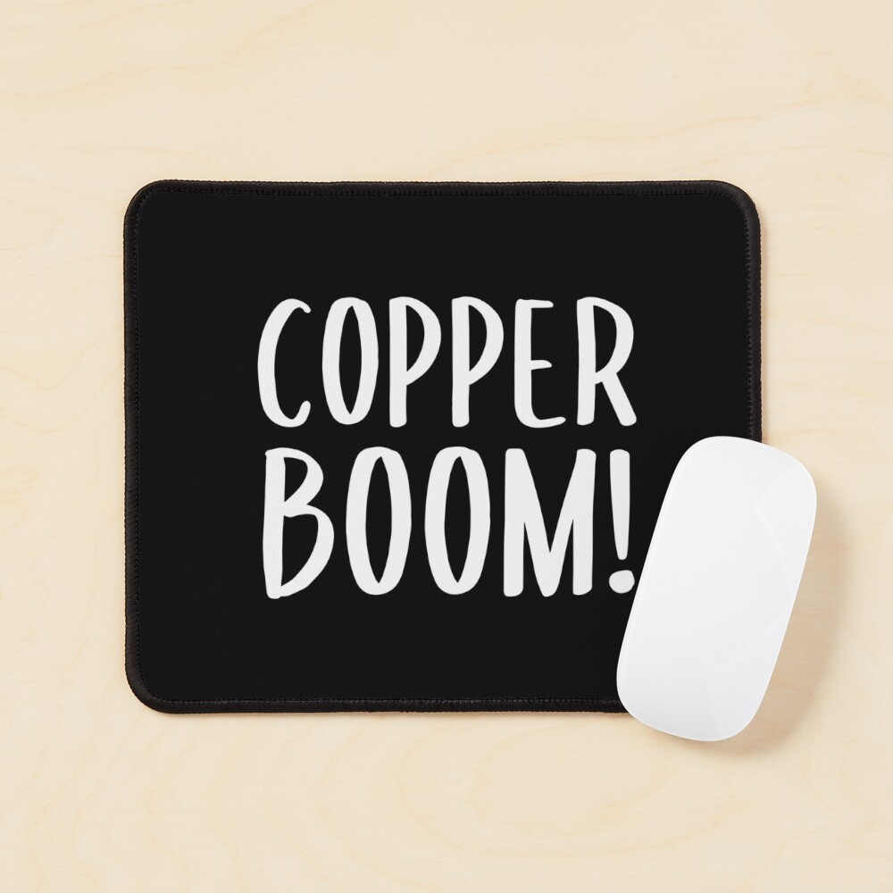"Copper Boom (Black)" Sticker for Sale by quoteedesigns | Redbubble