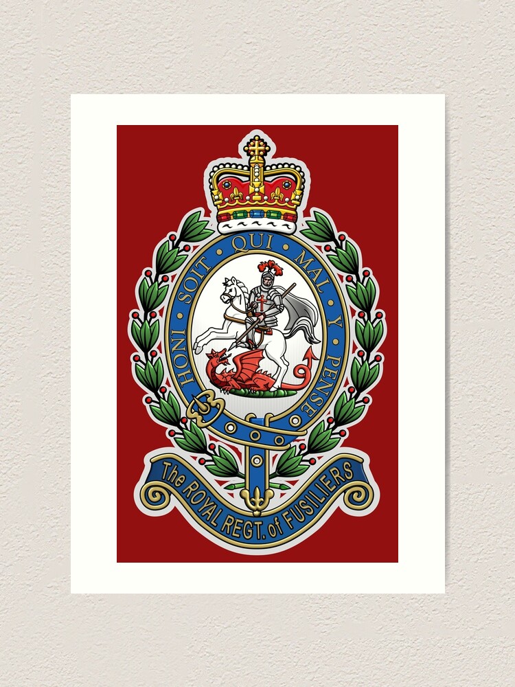 "ROYAL REGIMENT OF FUSILIERS BADGE" Art Print for Sale by WOOFANG ...