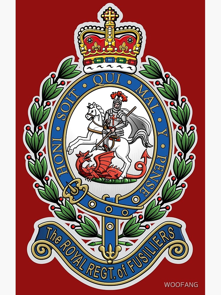 "ROYAL REGIMENT OF FUSILIERS BADGE" Art Print for Sale by WOOFANG ...