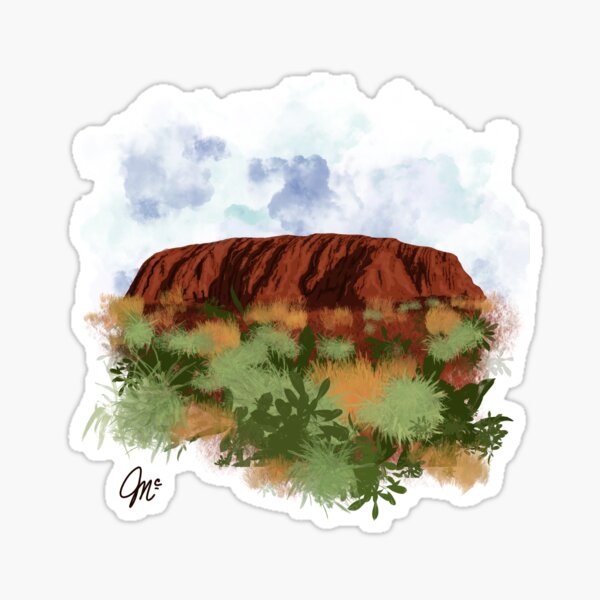 "Uluru" Sticker for Sale by MrMcGeeDesign | Redbubble