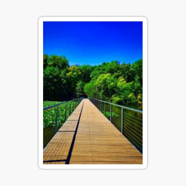 "wooden bridge" Sticker by Roshankeenoo | Redbubble