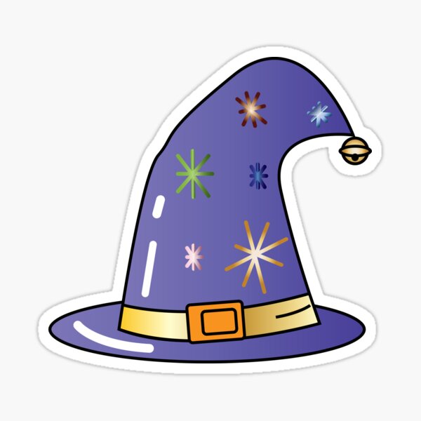 "wizard hat" Sticker for Sale by Chufia6899 | Redbubble