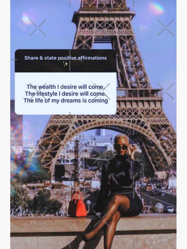 "AFFIRMATIONS IN PARIS" Sticker for Sale by Trendyclubshop | Redbubble