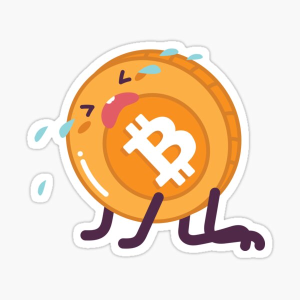 "Kawaii Bitcoin Crying" Sticker for Sale by TamGustam | Redbubble