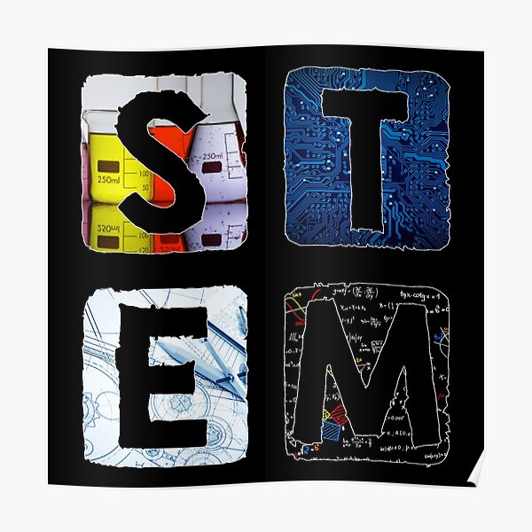 "STEM Square (Dark)" Poster for Sale by zektech | Redbubble
